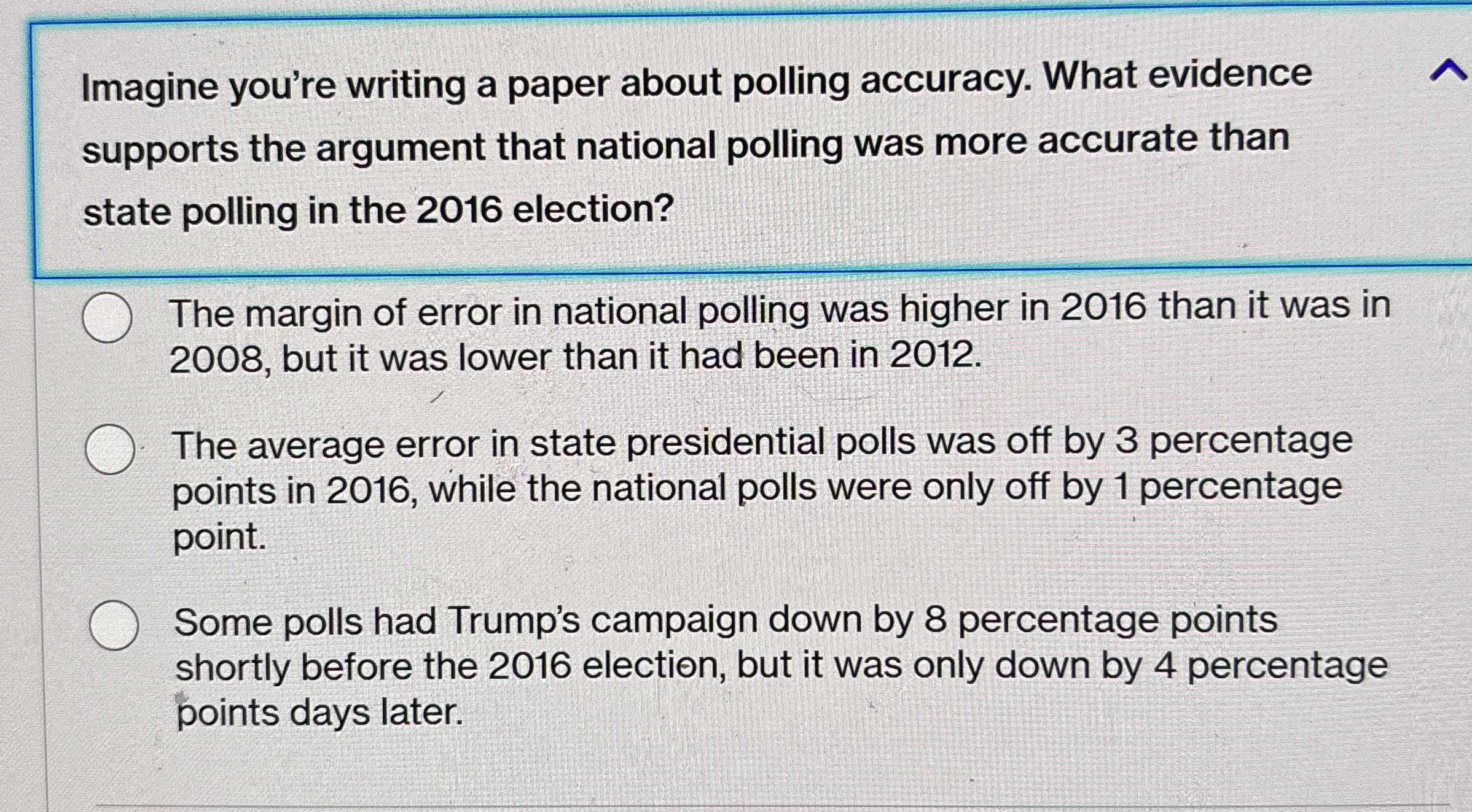 Solved Imagine you're writing a paper about polling | Chegg.com