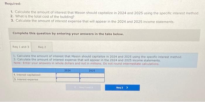 Solved equired: 1. Calculate the amount of interest that | Chegg.com