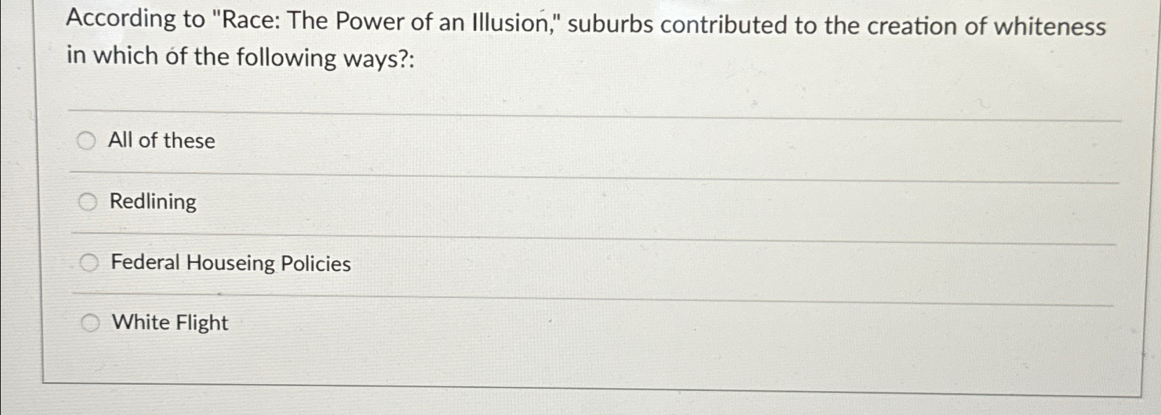 Solved According to "Race: The Power of an Illusion," | Chegg.com