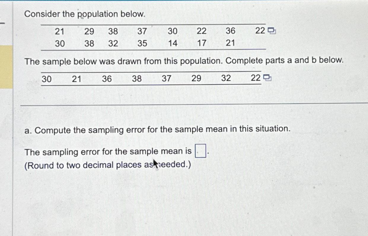 Solved Consider the population | Chegg.com