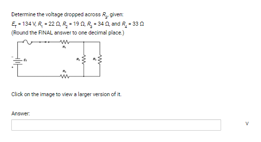 Solved Determine the voltage dropped across R3, | Chegg.com