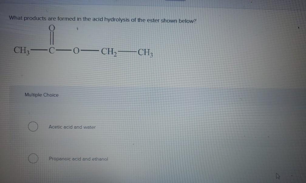 Solved What products are formed in the acid hydrolysis of | Chegg.com