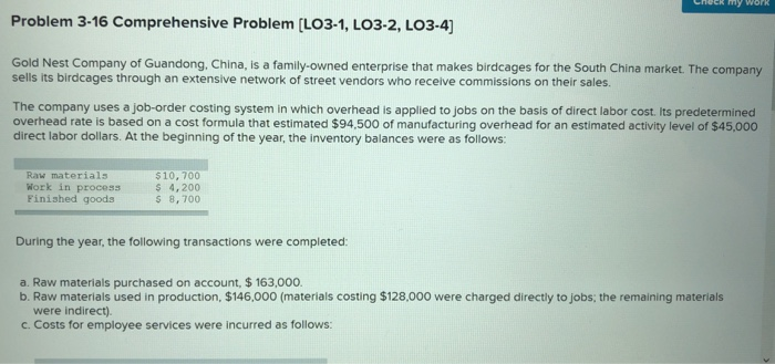 Solved Problem 3-16 Comprehensive Problem (LO3-1, LO3-2, | Chegg.com