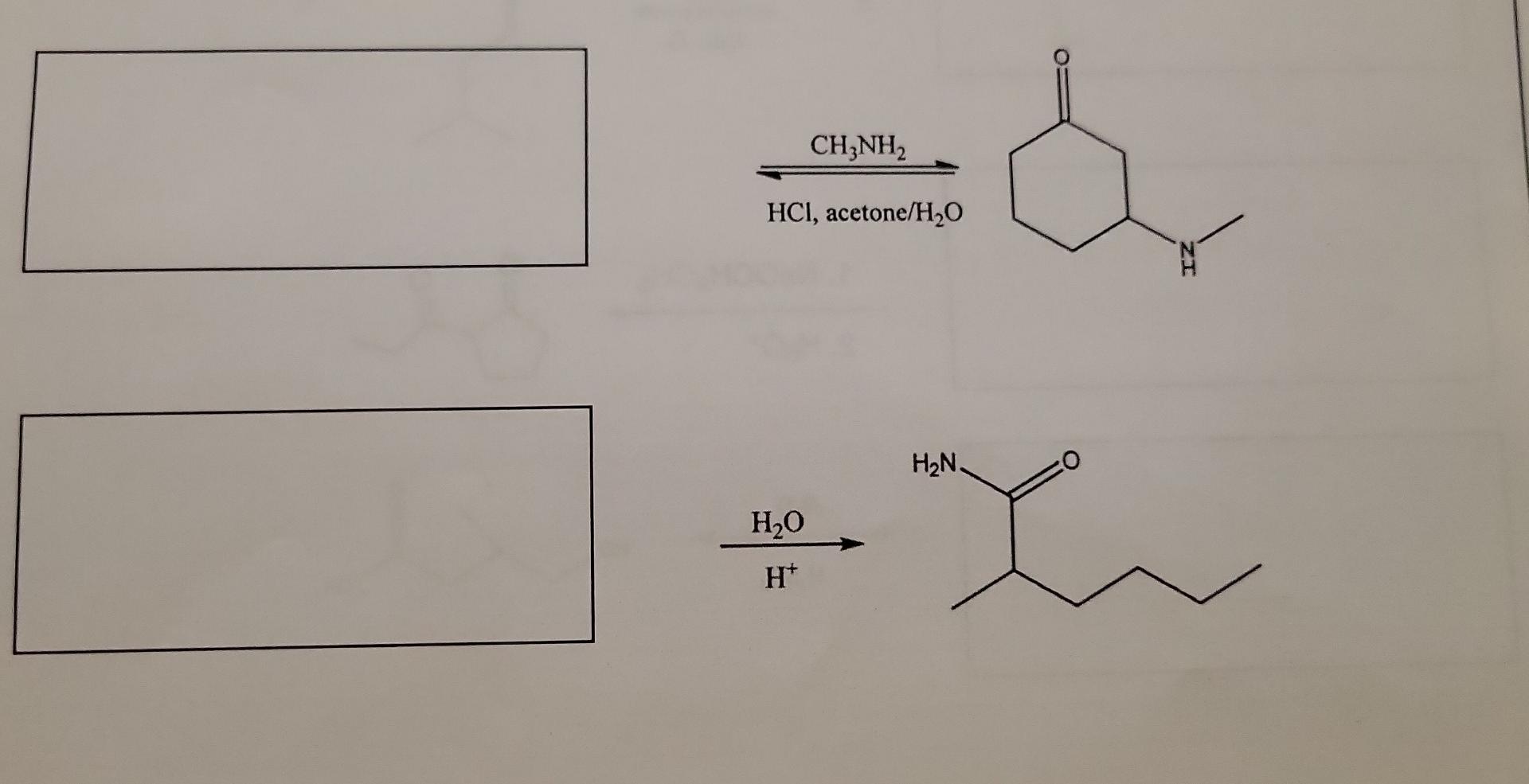 Solved =HCl, acetone /H2OCH3NH2 H2OH+1. NaOH 2. H3O+ 3. | Chegg.com