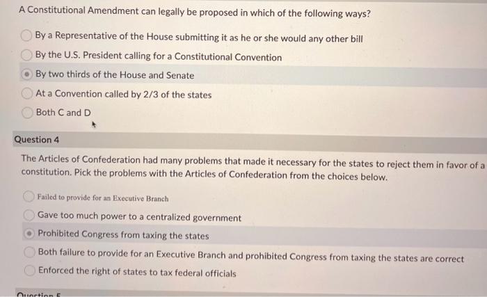 The creation and ratification of the U.S. | Chegg.com