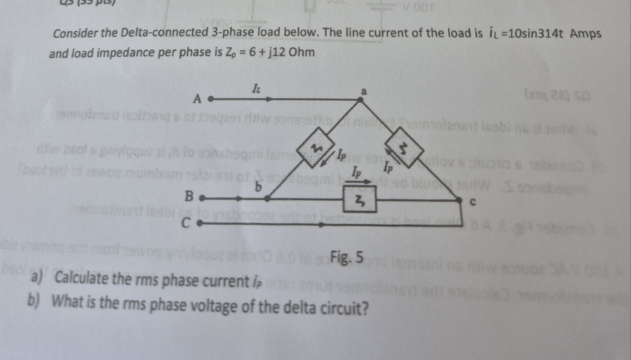 Solved Consider the Delta-connected 3-phase load below. The | Chegg.com
