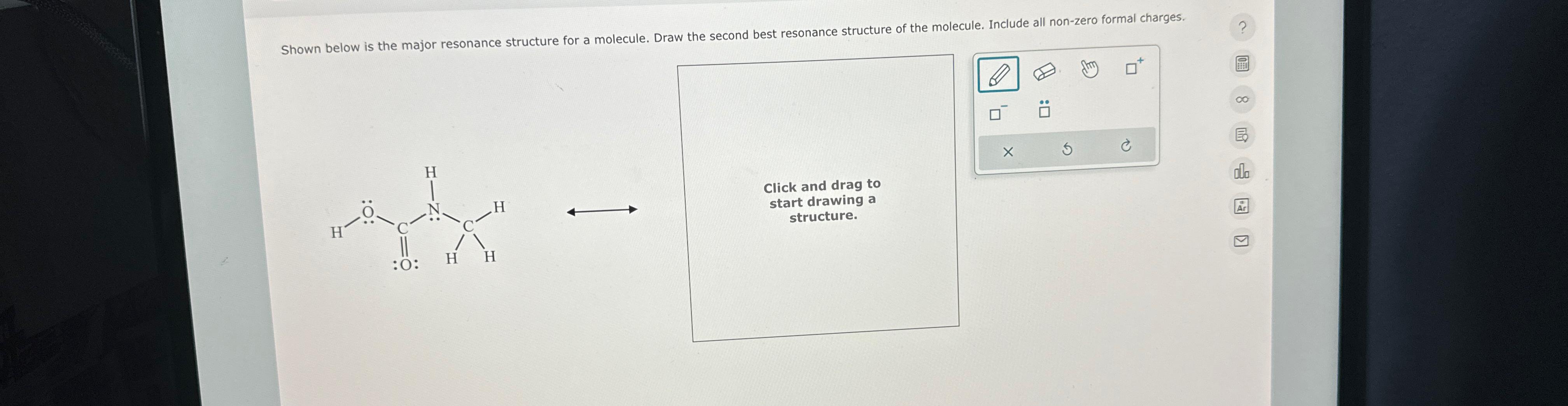 Solved Shown below is the major resonance structure for a | Chegg.com