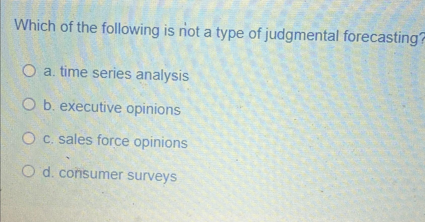 Solved Which of the following is not a type of judgmental | Chegg.com