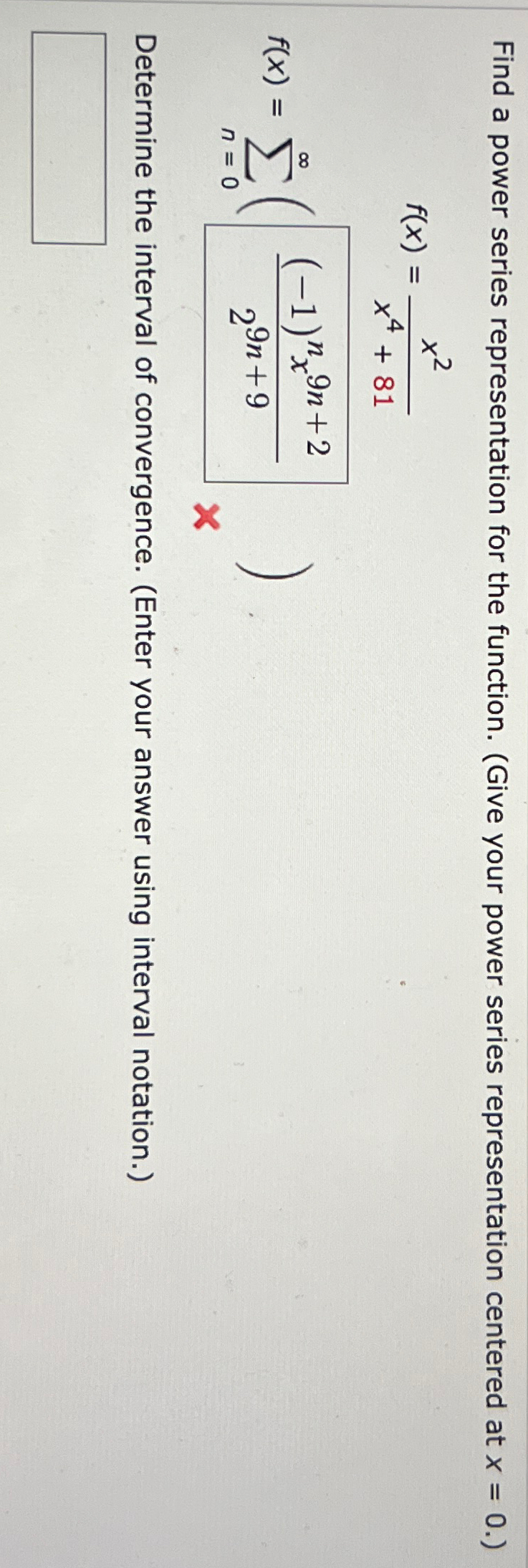 Solved Find a power series representation for the function. | Chegg.com