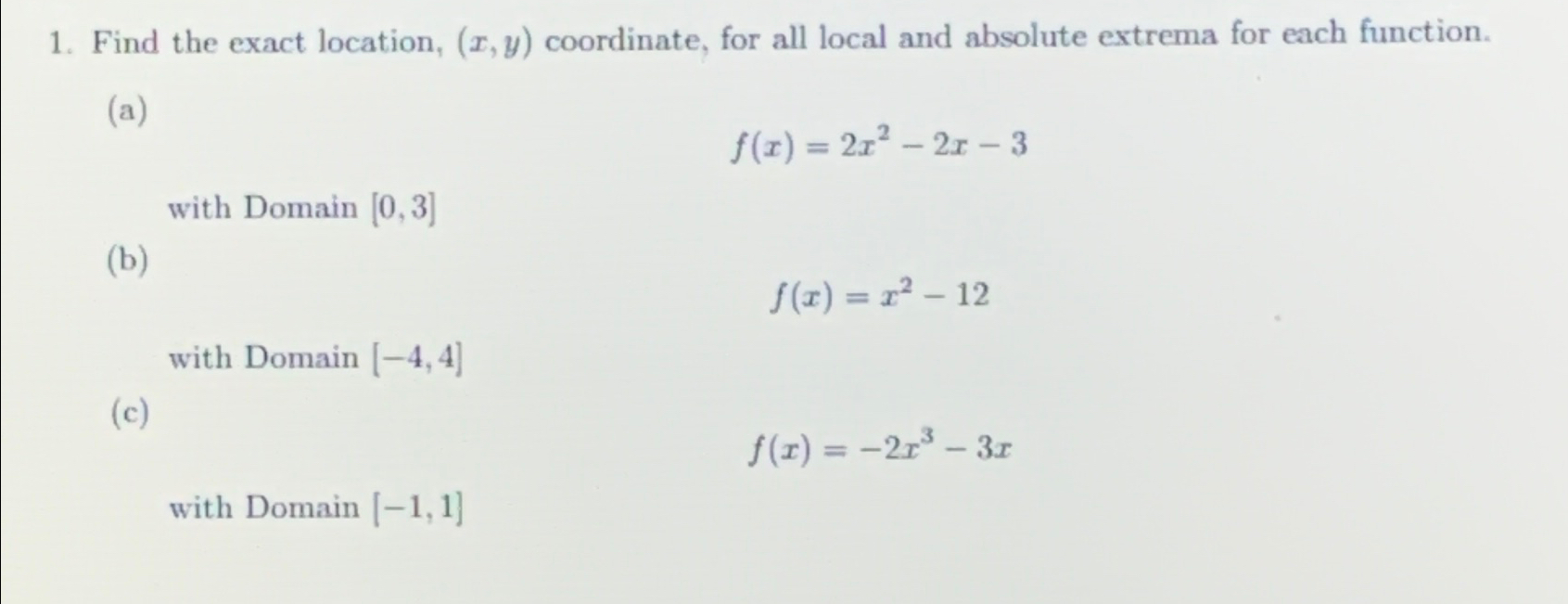 Solved Find the exact location, (x,y) ﻿coordinate, for all | Chegg.com