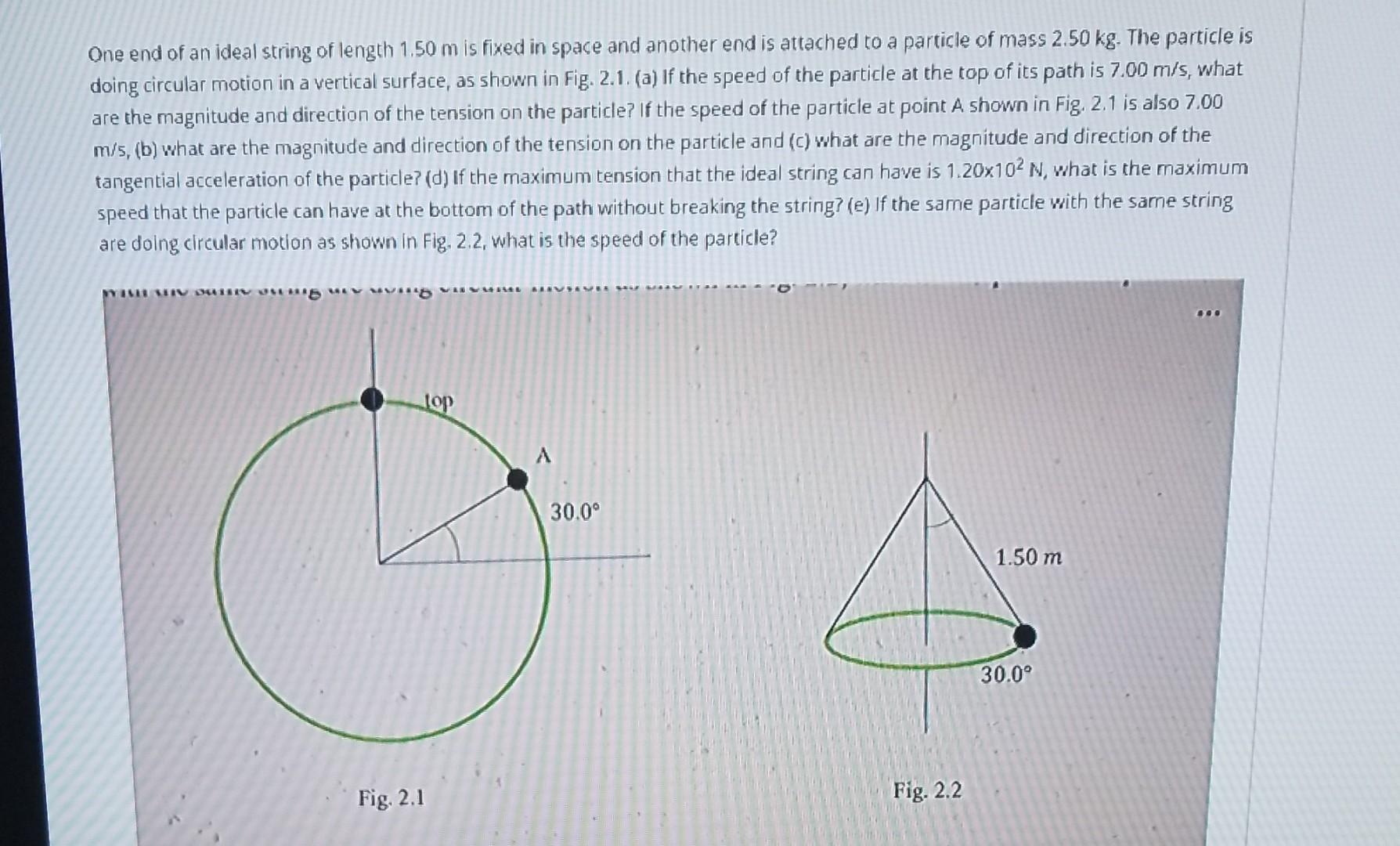 Solved One end of an ideal string of length 1.50 m is fixed | Chegg.com