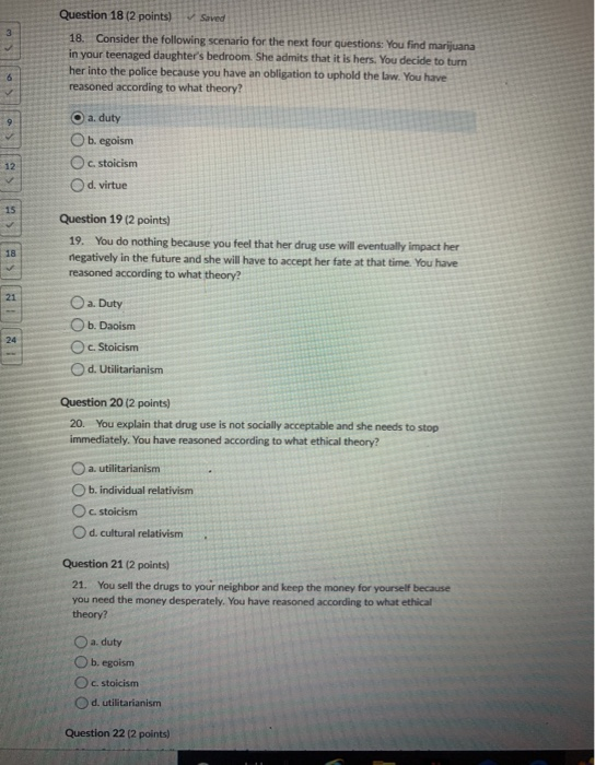 use scenerio on question 18 to answer 19 20 & 21 | Chegg.com
