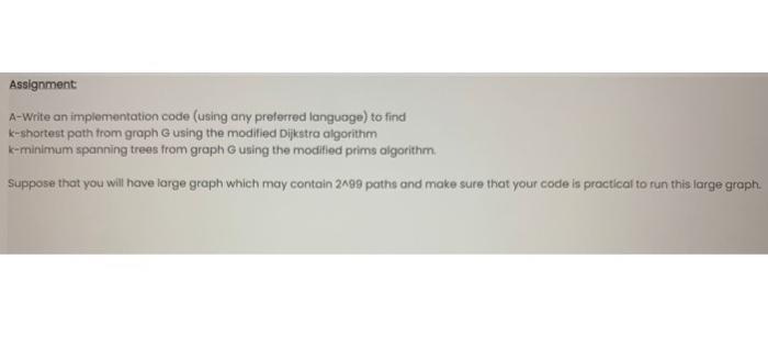 Solved Assignment A-Write an implementation code (using any | Chegg.com
