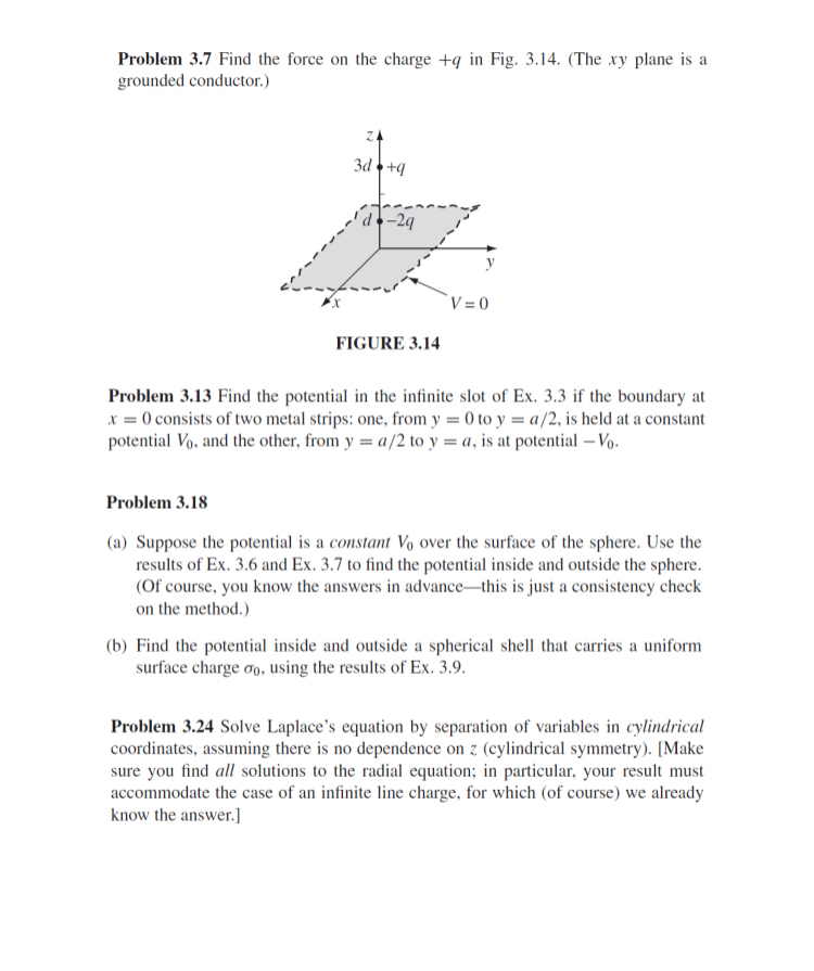 Solved Problem 3.7 ﻿Find the force on the charge +q ﻿in Fig. | Chegg.com
