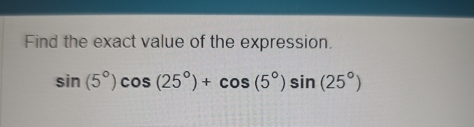 Solved Find the exact value of the | Chegg.com