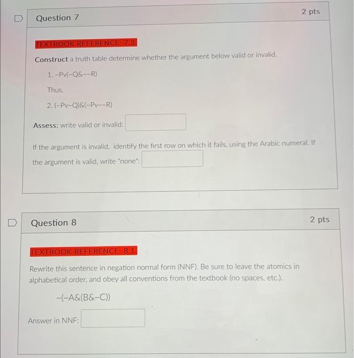 Construct a truth table determine whether the | Chegg.com