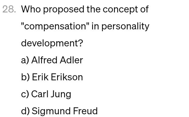 Solved Who proposed the concept of "compensation" in | Chegg.com