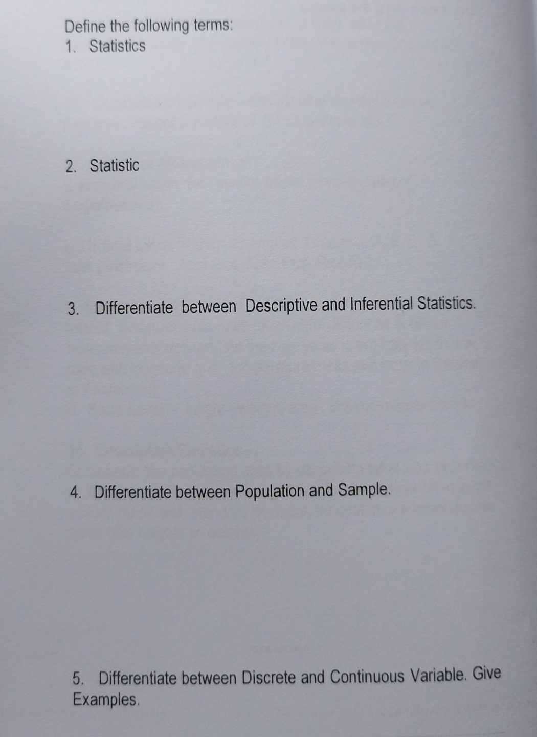 Solved Define the following | Chegg.com