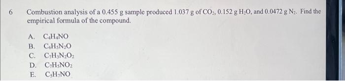 Solved Combustion analysis of a 0.455 g sample produced | Chegg.com