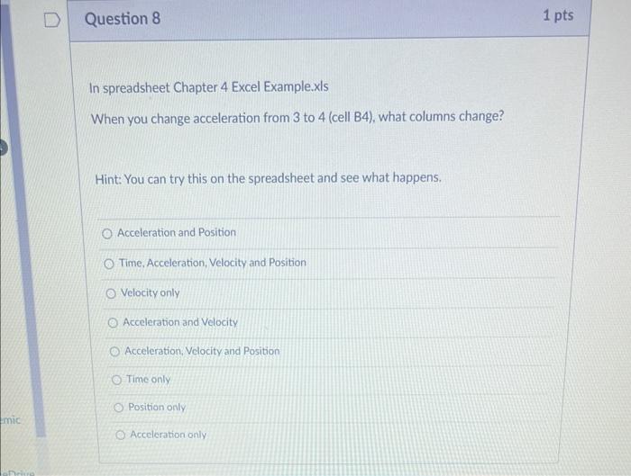 Solved Using spreadsheet Chapter 4 Excel Example.xls If the | Chegg.com