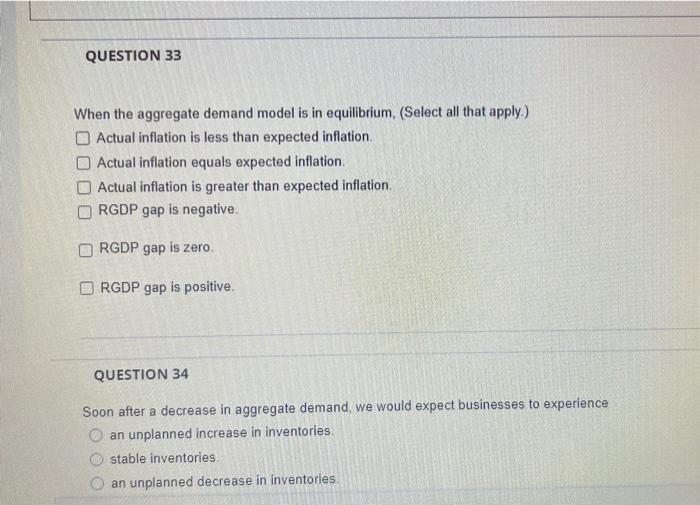 Solved QUESTION 29 The classical aggregate demand model | Chegg.com