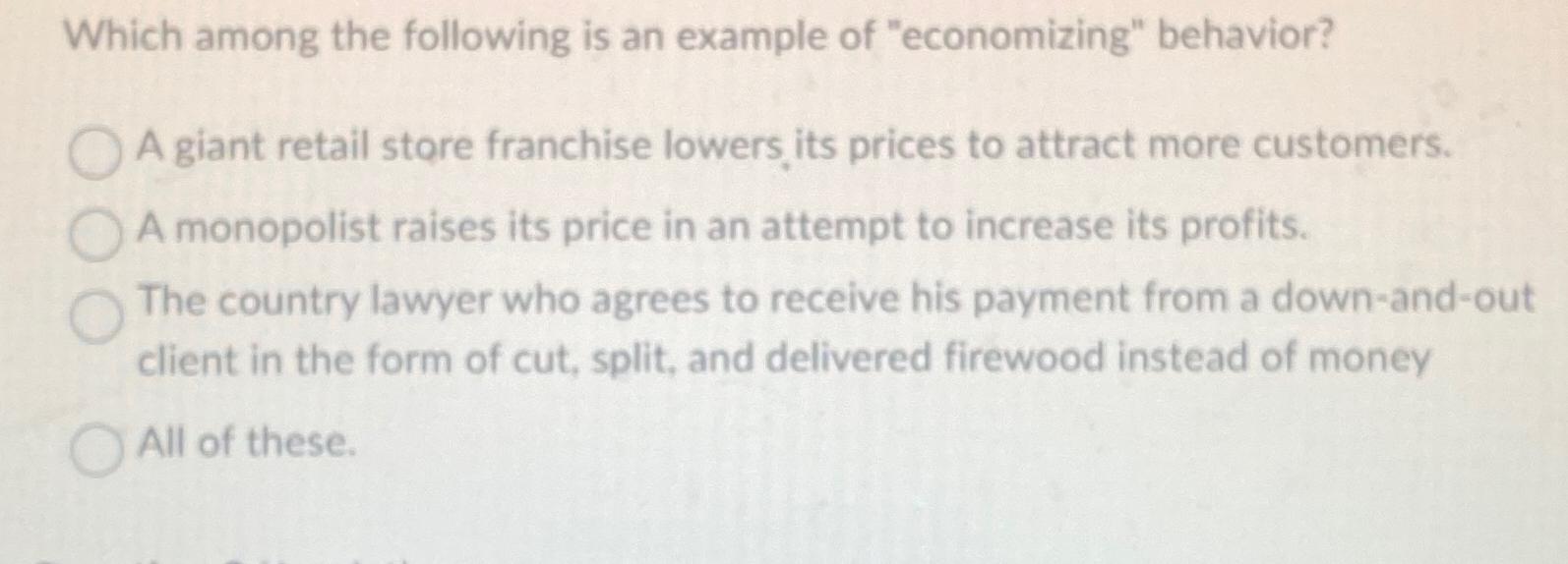 Solved Which among the following is an example of | Chegg.com