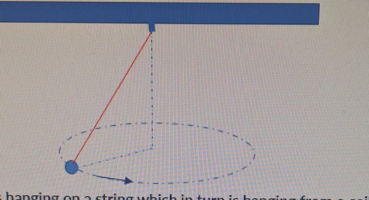 Solved A ball is hanging on a string which in turn is | Chegg.com