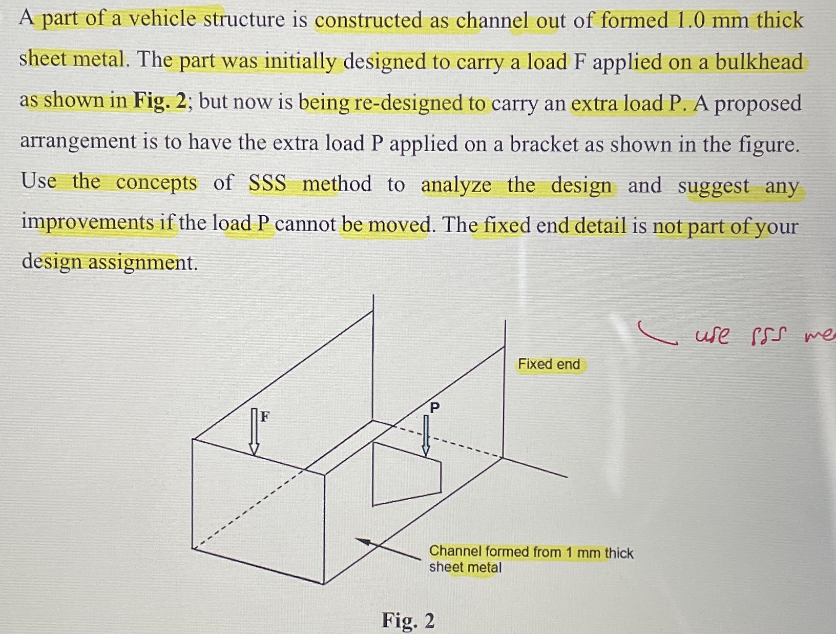 Solved A part of a vehicle structure is constructed as | Chegg.com