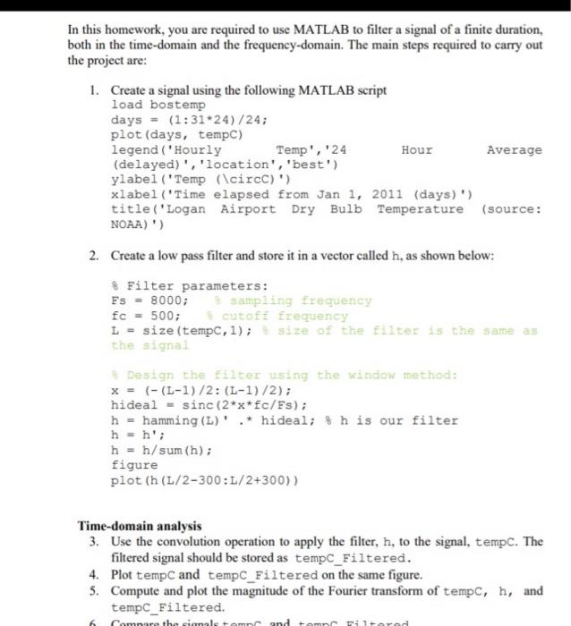 Solved In this homework, you are required to use MATLAB to | Chegg.com