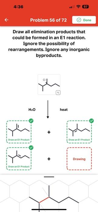 Solved Draw all elimination products that could be formed in | Chegg.com
