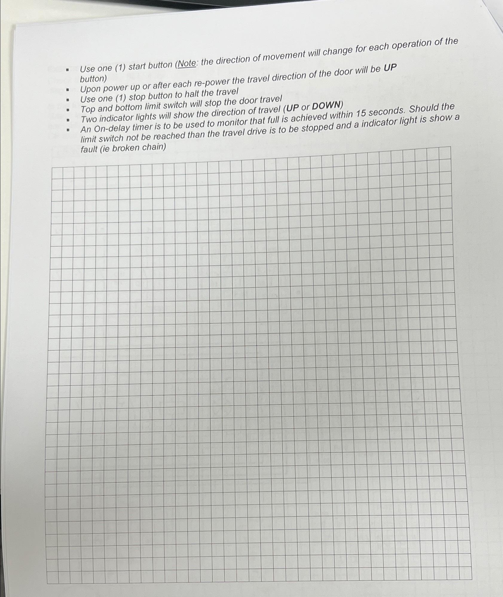 Solved Use one (1) ﻿start button (Note: the direction of | Chegg.com