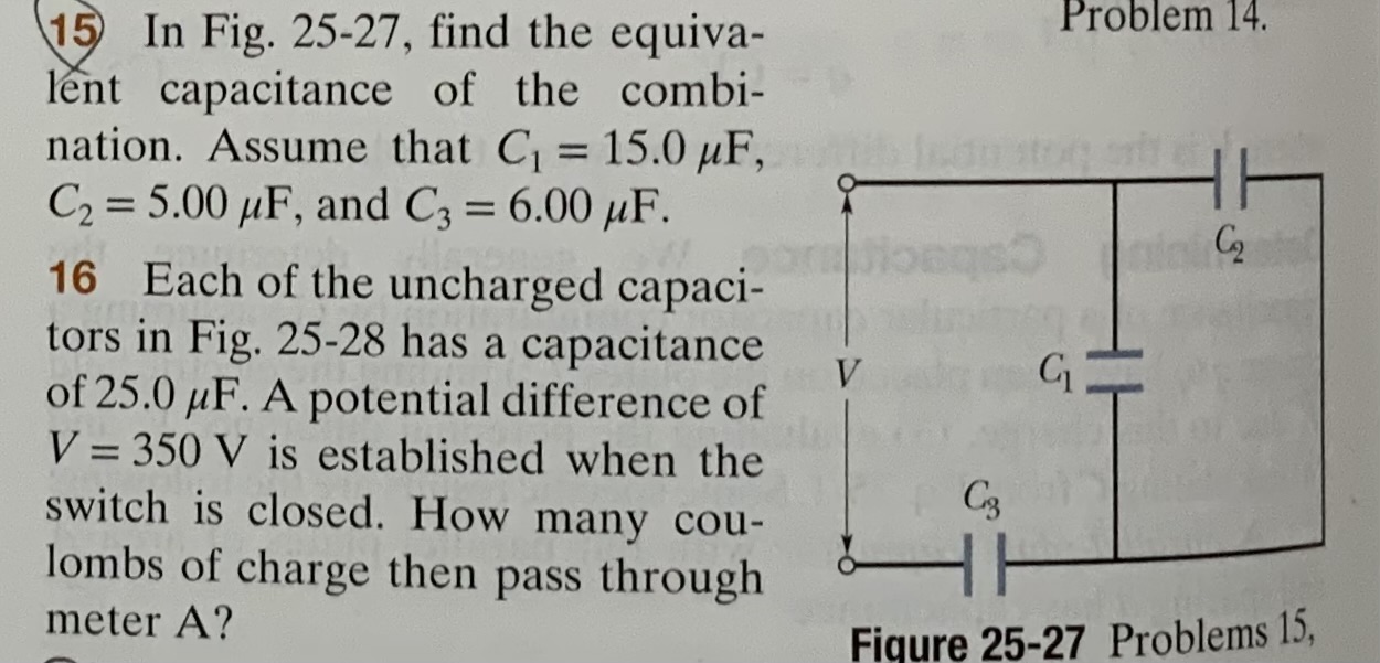 Solved (15) ﻿In Fig. 25-27, ﻿find the equiva-Problem 14.lent | Chegg.com