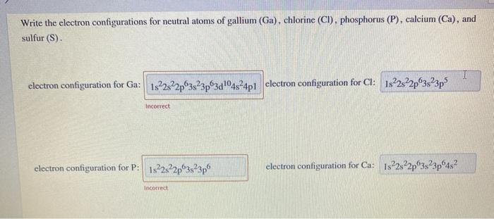 Solved Write the electron configurations for neutral atoms | Chegg.com