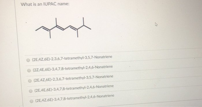 Solved What is an IUPAC name: sh | Chegg.com