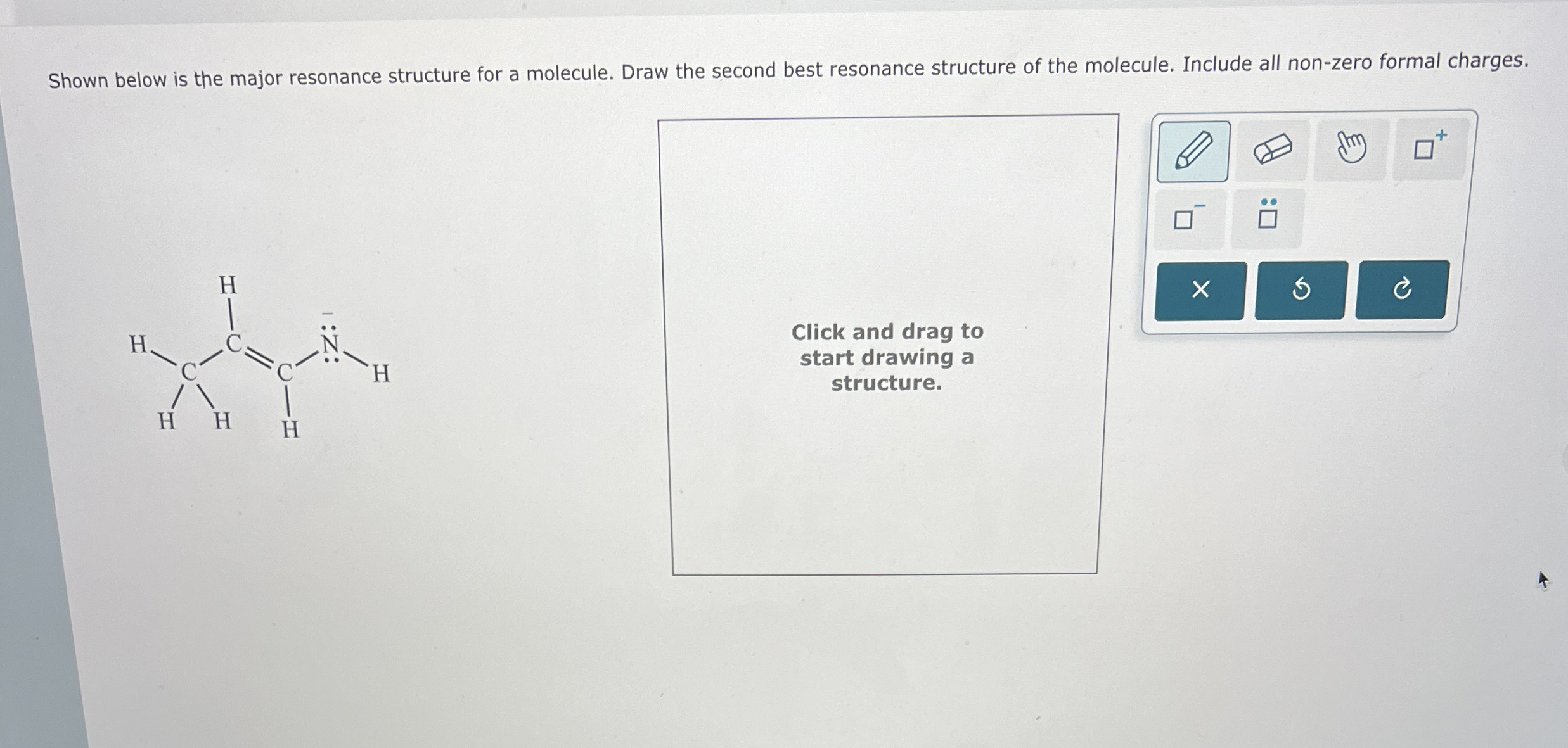 Solved Shown below is the major resonance structure for a | Chegg.com