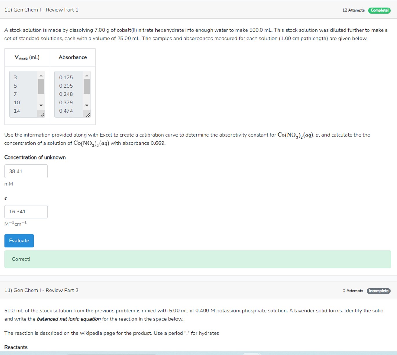 Solved A stock solution is made by dissolving 7.00g ﻿of | Chegg.com