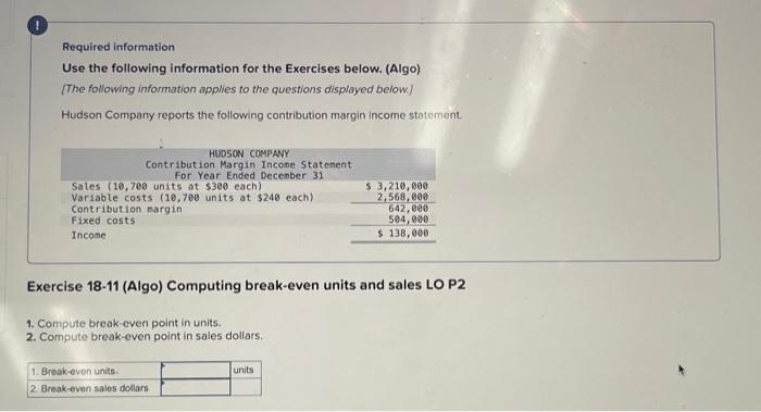 Solved Required information Use the following information | Chegg.com
