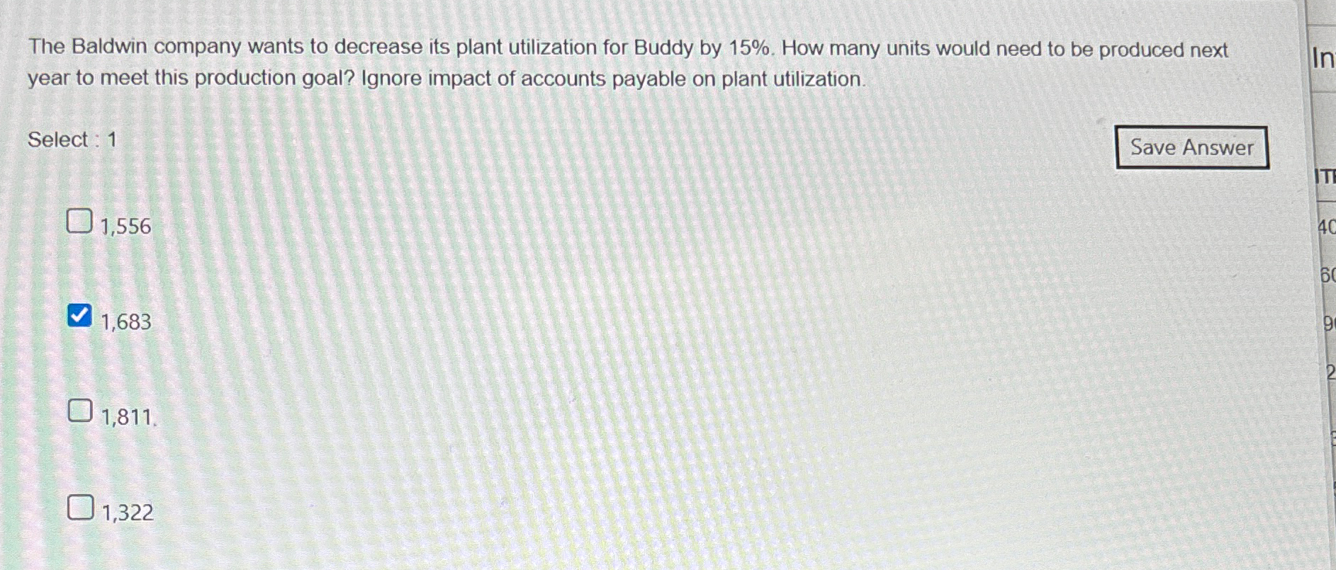 Solved The Baldwin company wants to decrease its plant | Chegg.com