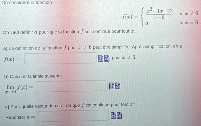 Solved On considère la fonction f(x) = On veut définir a | Chegg.com