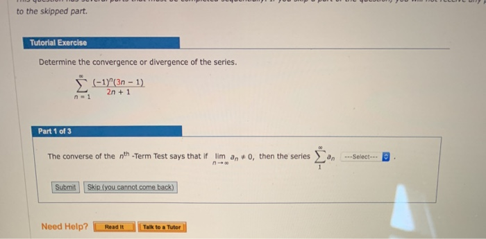 Solved to the skipped part. Tutorial Exercise Determine the | Chegg.com