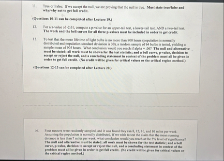 Solved True or False: If we accept the null, we wee proving | Chegg.com