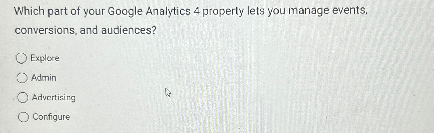 Solved Which part of your Google Analytics 4 ﻿property lets | Chegg.com