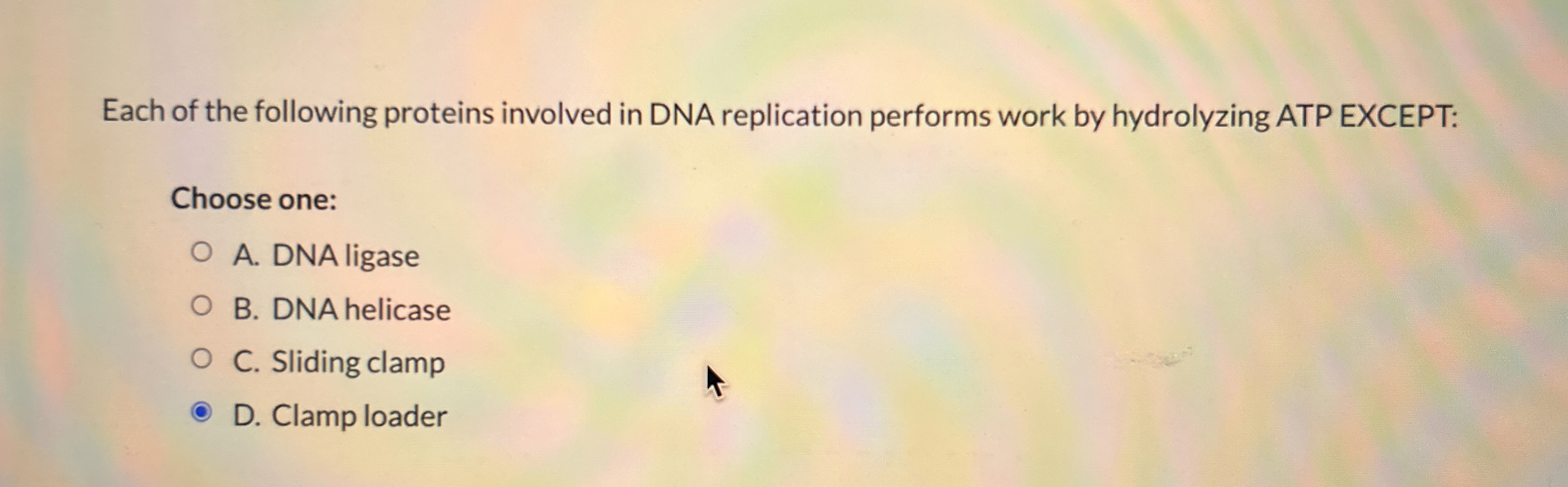 Solved Each of the following proteins involved in DNA | Chegg.com