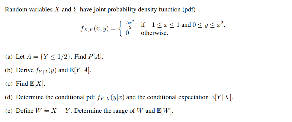 Solved Random variables x ﻿and Y ﻿have joint probability | Chegg.com