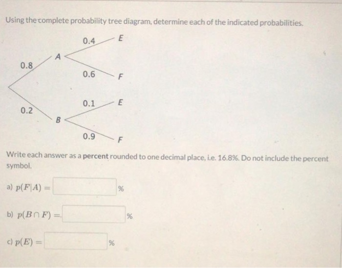 Solved Using the complete probability tree diagram, | Chegg.com