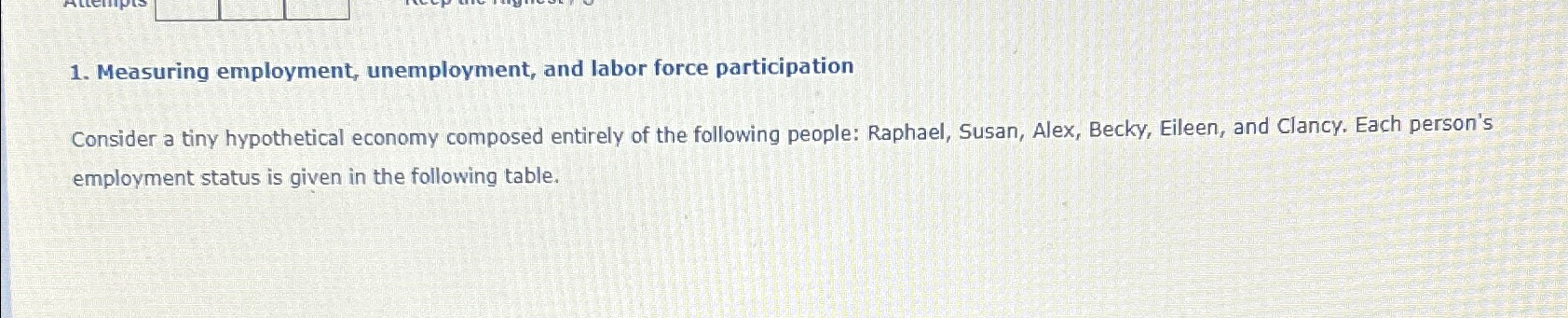 Solved Measuring employment, unemployment, and labor force | Chegg.com