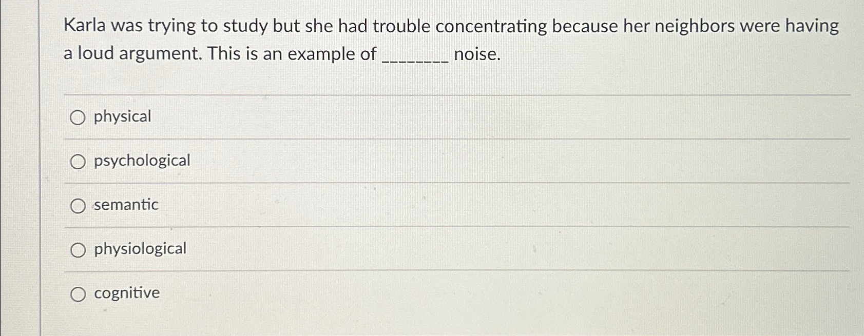 Solved Karla was trying to study but she had trouble | Chegg.com