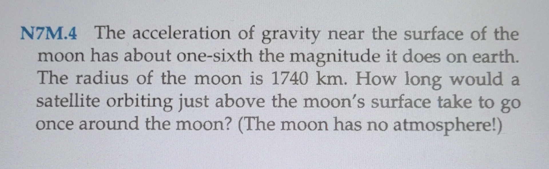 Solved N7M.4 ﻿The acceleration of gravity near the surface | Chegg.com