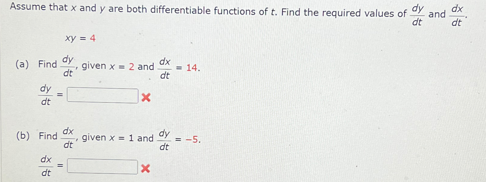 Solved Assume that x ﻿and y ﻿are both differentiable | Chegg.com