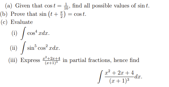 Solved (a) ﻿Given that cost=110, ﻿find all possible values | Chegg.com